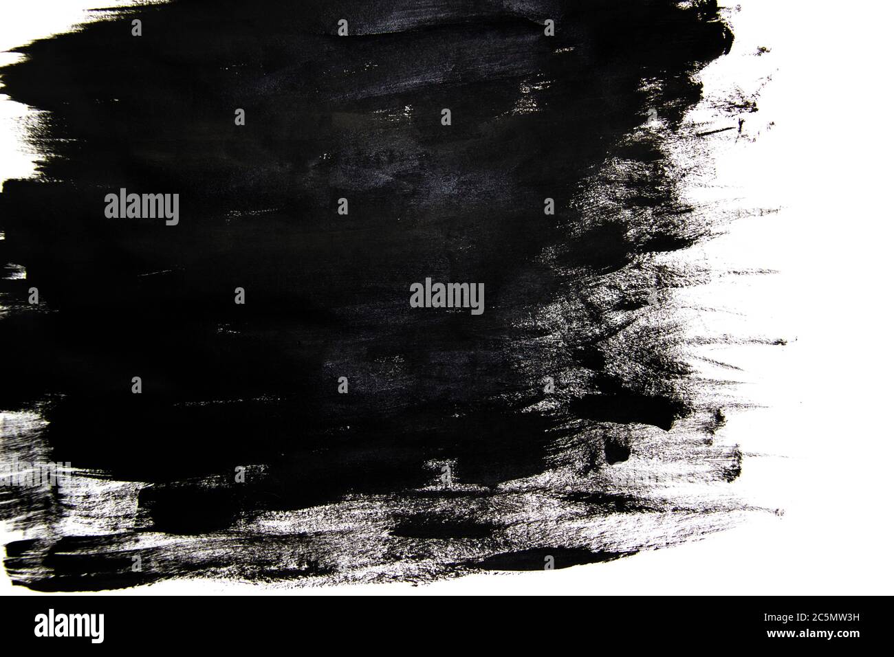 Abstract black painting on the paper. Hand drawn brush stroke,black ...