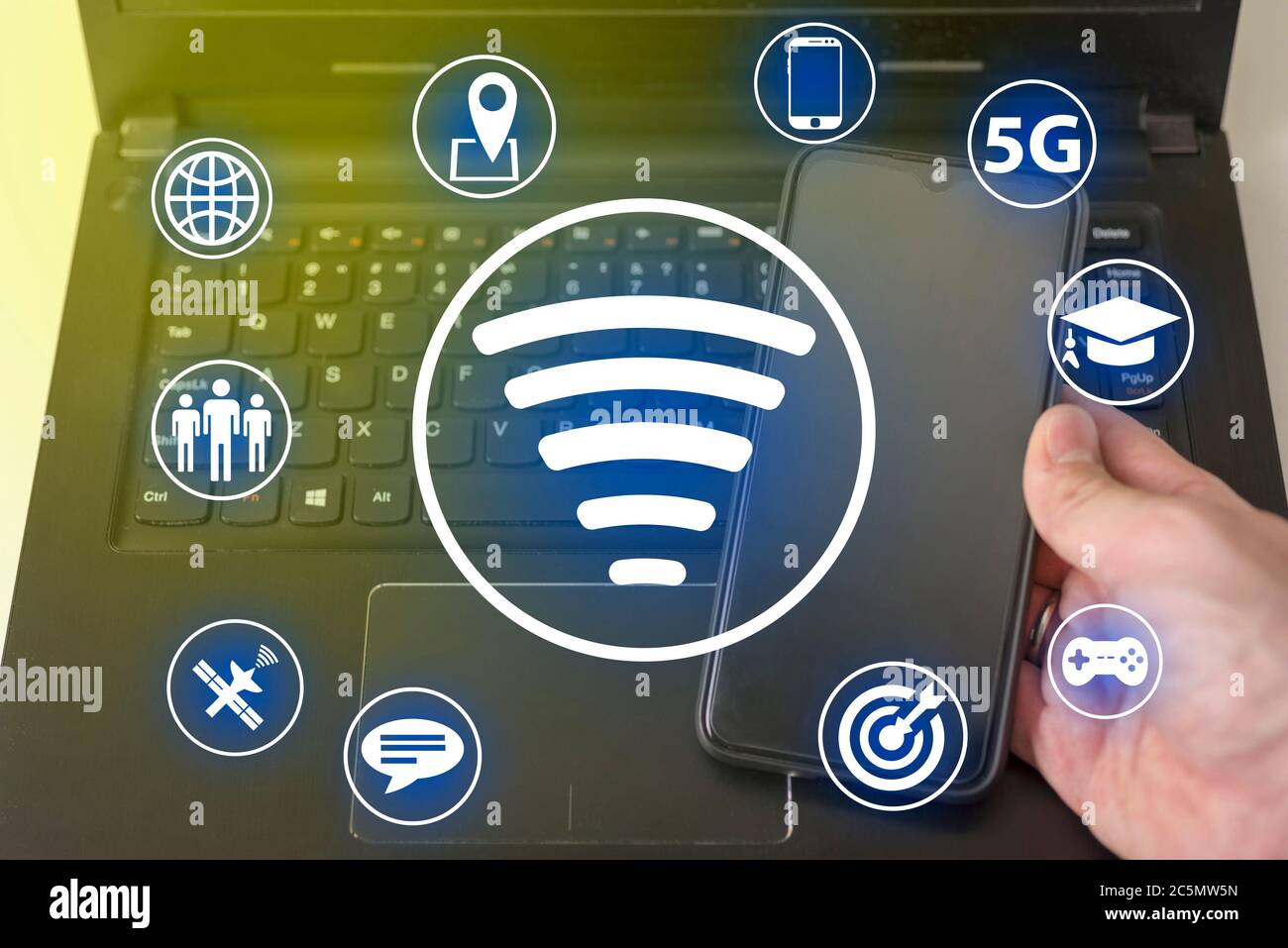 5G telecommunications business technology is a web-based network ...