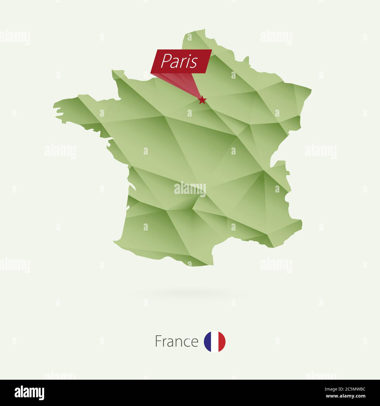 France polygonal map hi-res stock photography and images - Alamy