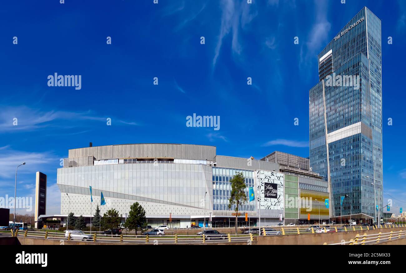 Almaty, Kazakhstan - November 9, 2017: The Ritz-Carlton Hotel and ...