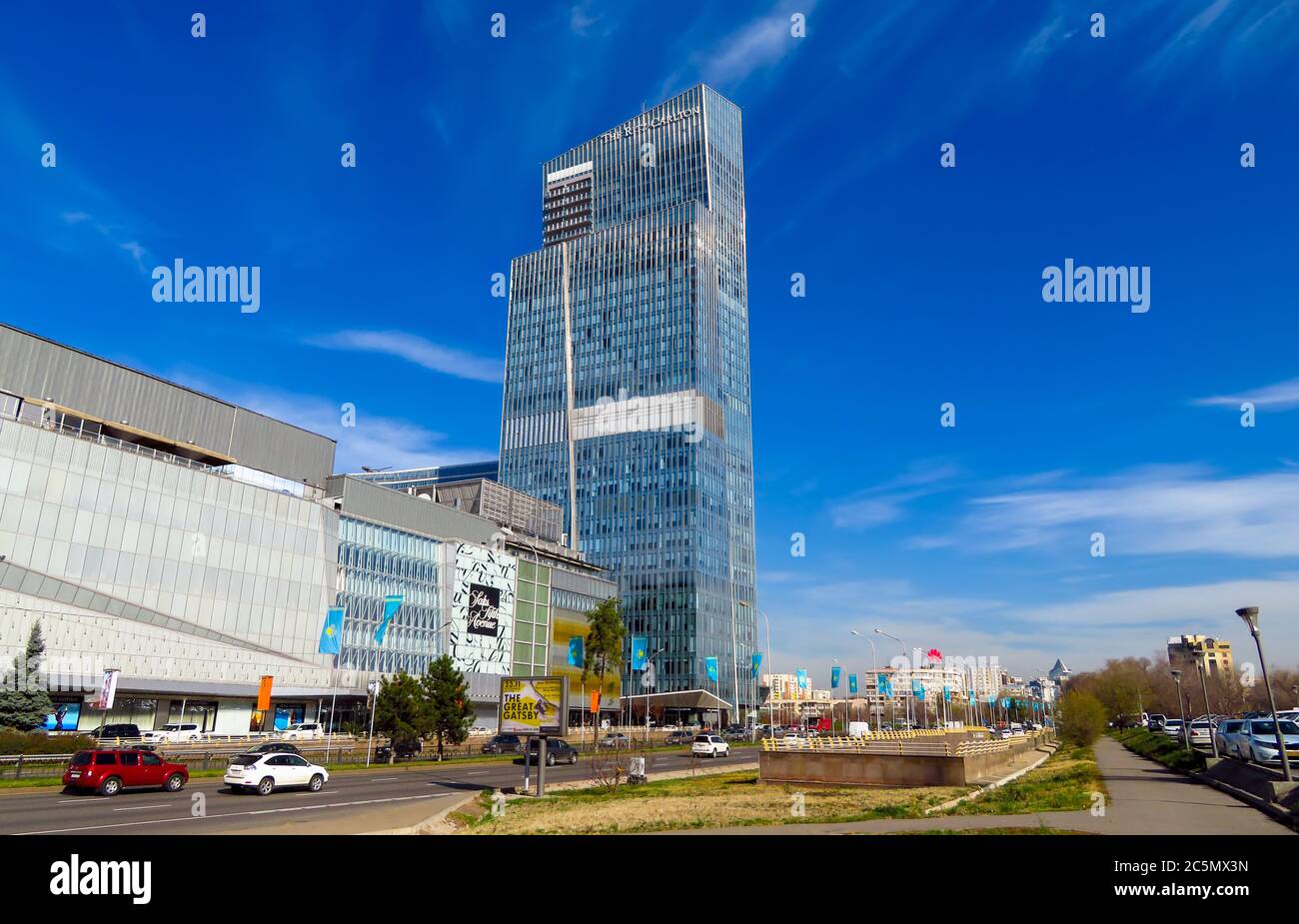 Almaty, Kazakhstan - November 9, 2017: The Ritz-Carlton Hotel and ...