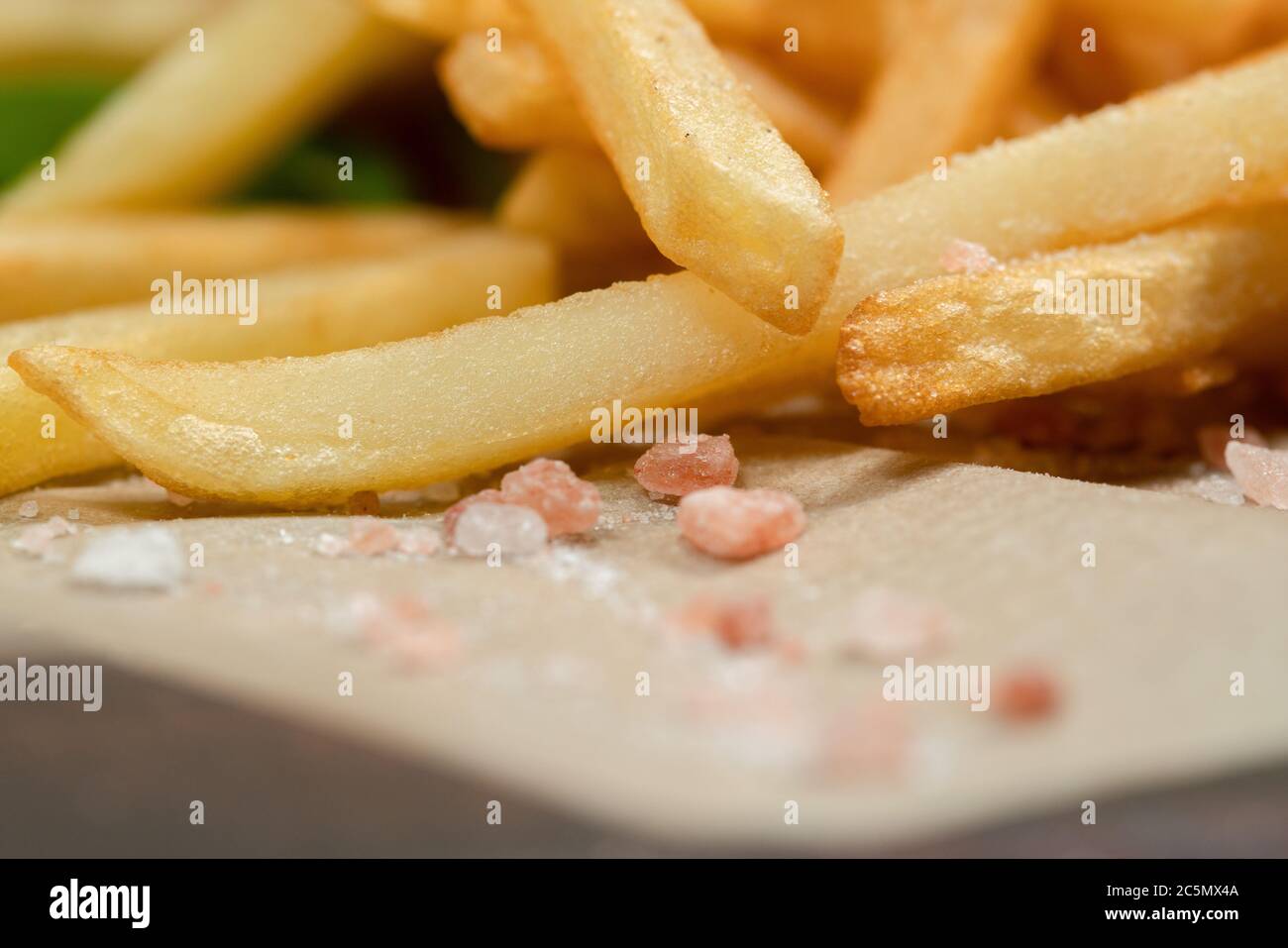 French fries with himalayan salt Stock Photo - Alamy