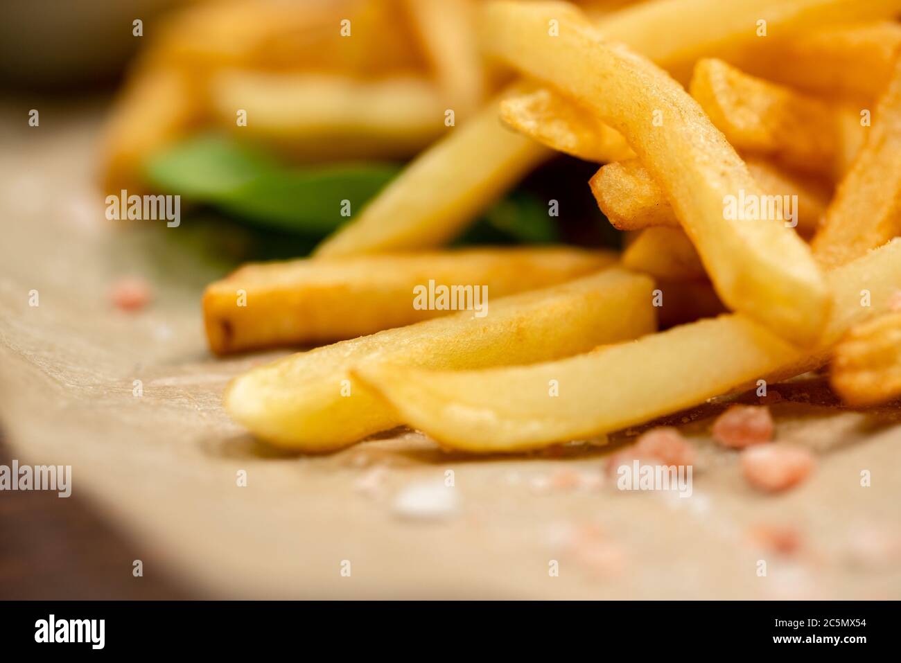French fries with himalayan salt Stock Photo - Alamy