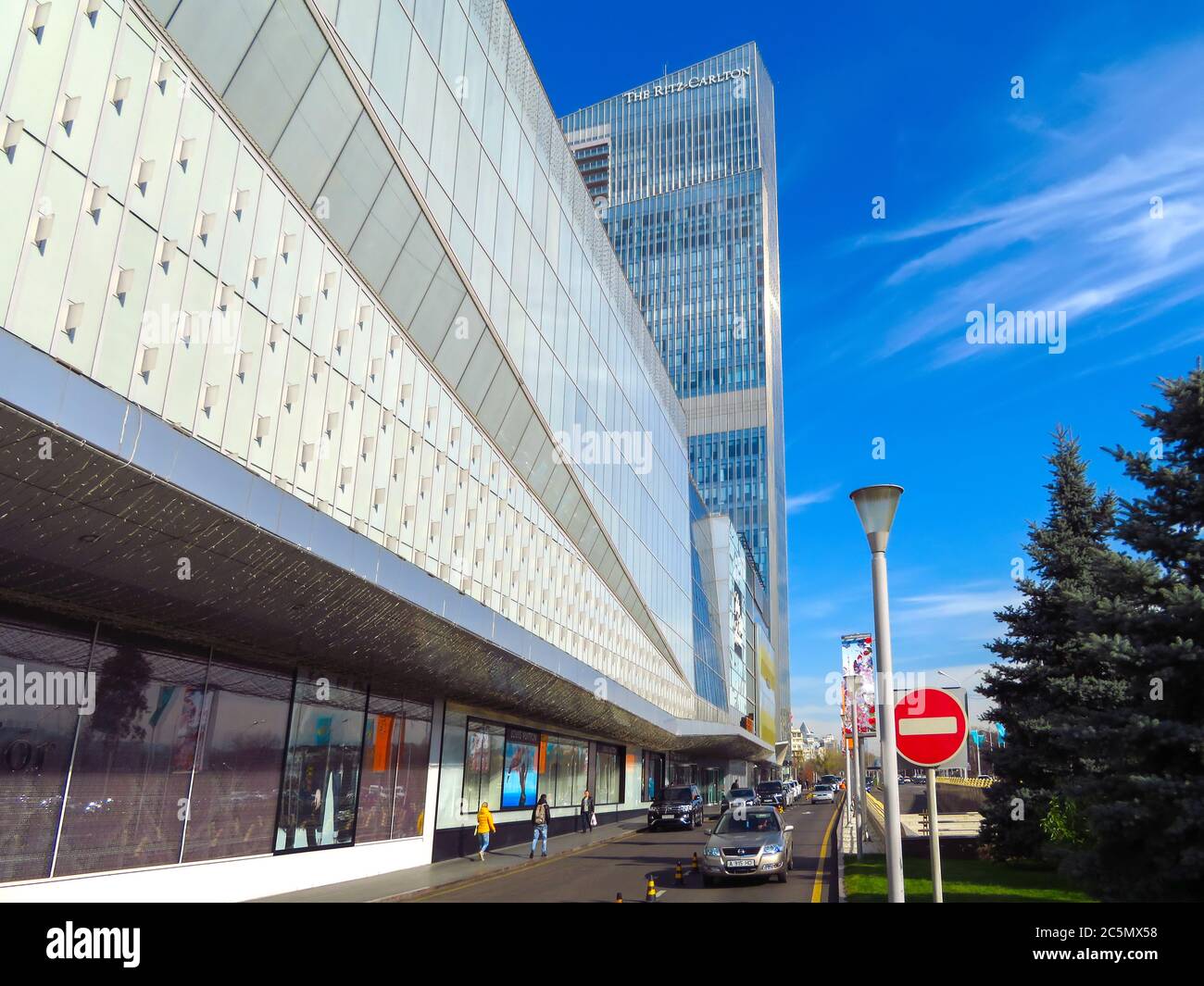 Almaty, Kazakhstan - November 9, 2017: The Ritz-Carlton Hotel and ...