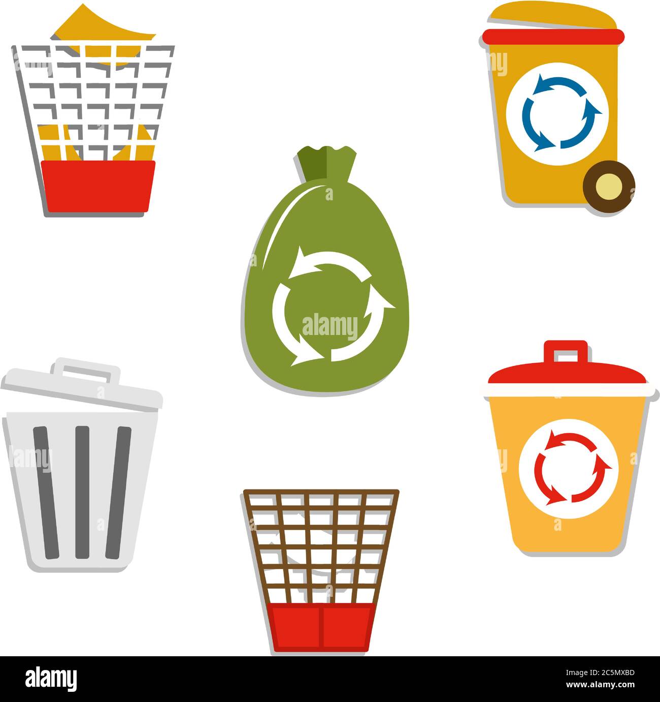 Rubbish bin recycle bags Stock Vector Images - Alamy