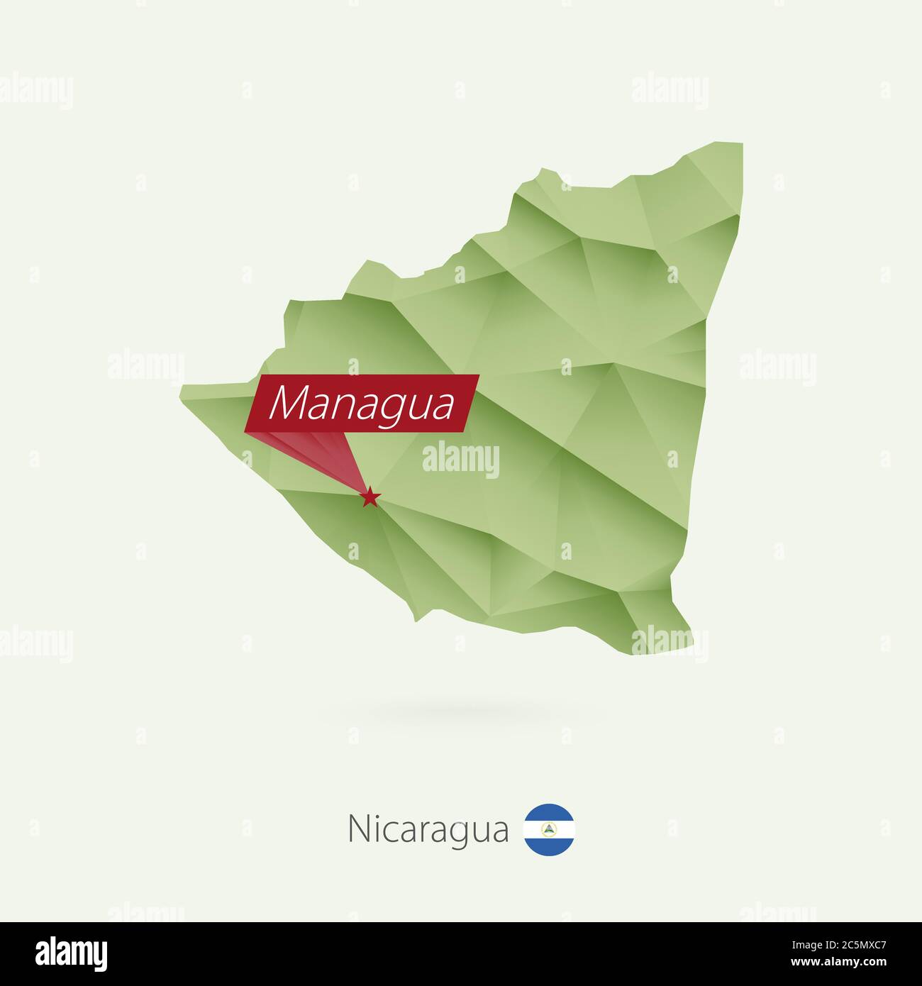 Vetores de Mapa Do Vetor De Nicarágua Mapa Do País Com Divisão Cidades ...
