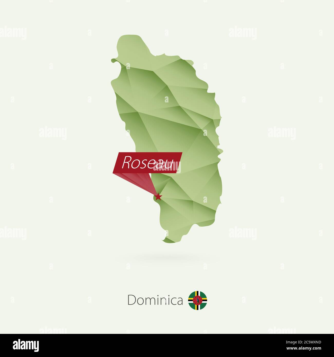 Map of roseau hi-res stock photography and images - Alamy