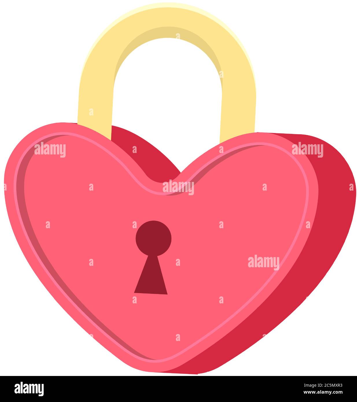 Lock heart love. Vector new flat style. Creative illustration design ...