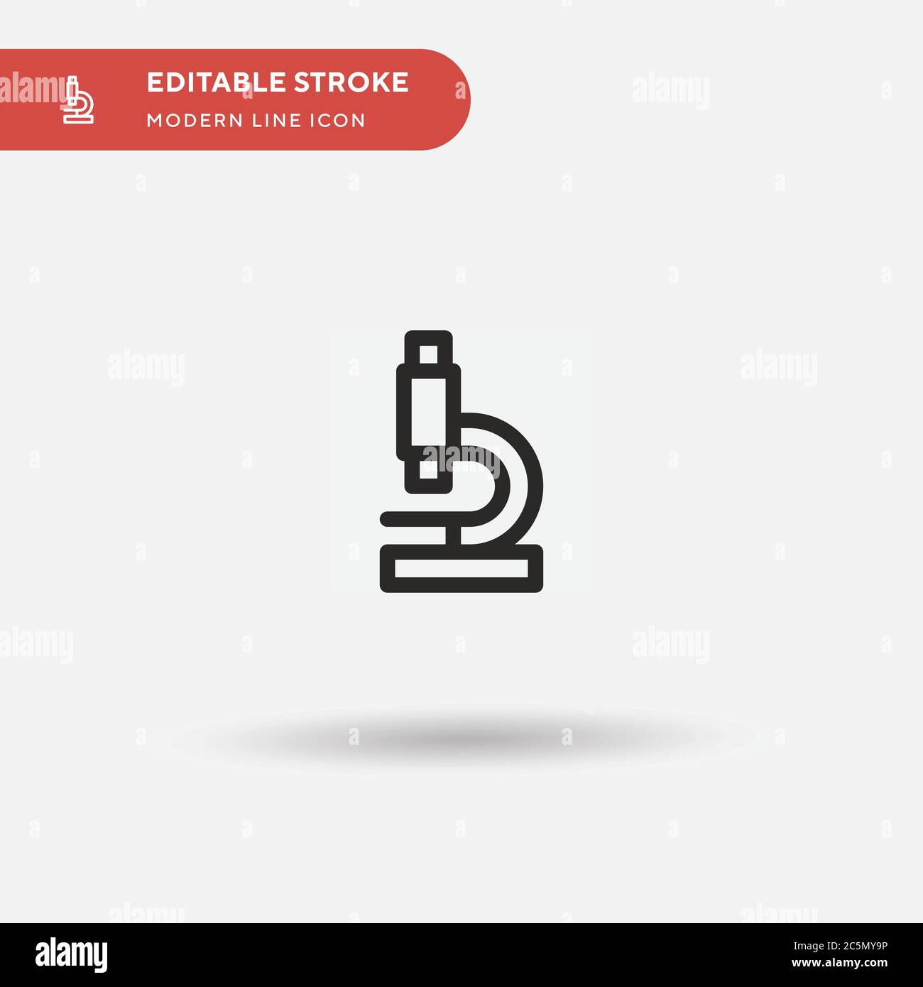 Microscope Simple vector icon. Illustration symbol design template for ...