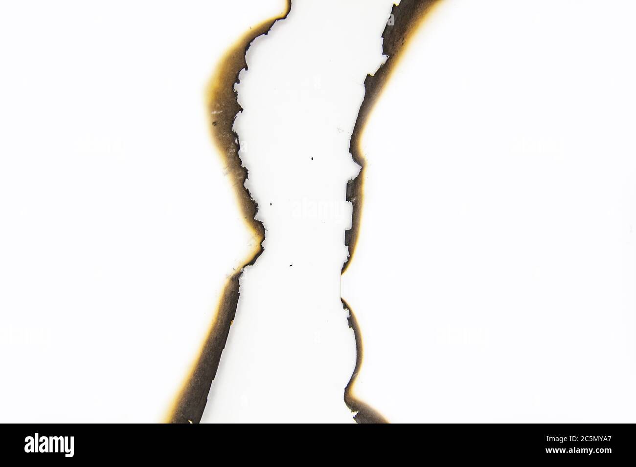 Burned paper on white background. Paper element can be used in design ...