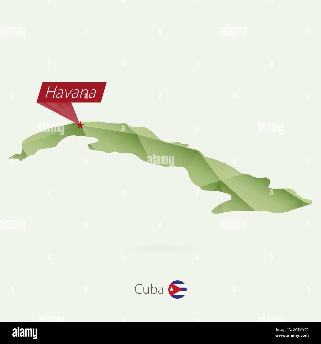 Cuba light map Stock Vector Images - Alamy