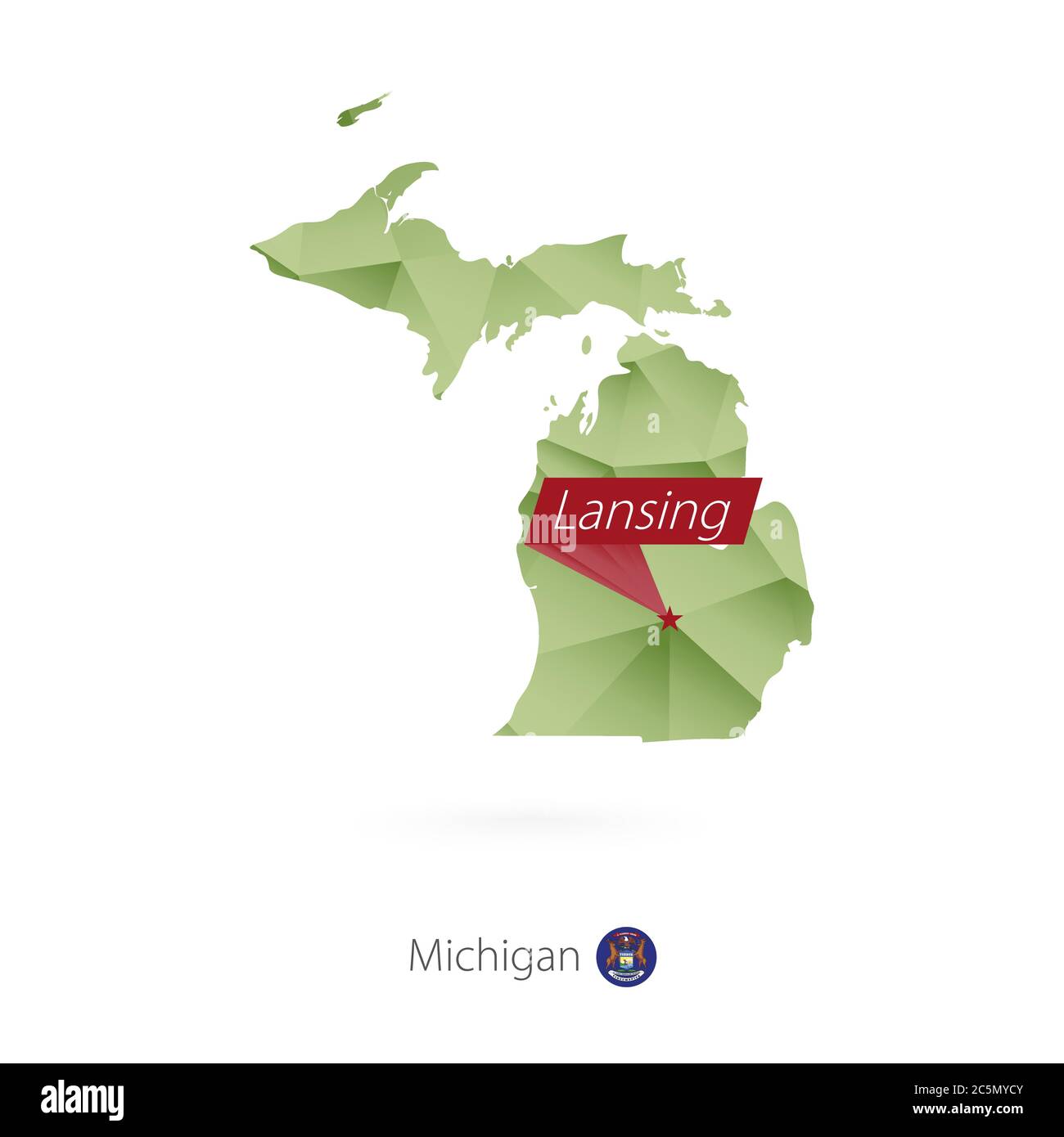 Lansing michigan map hi-res stock photography and images - Alamy