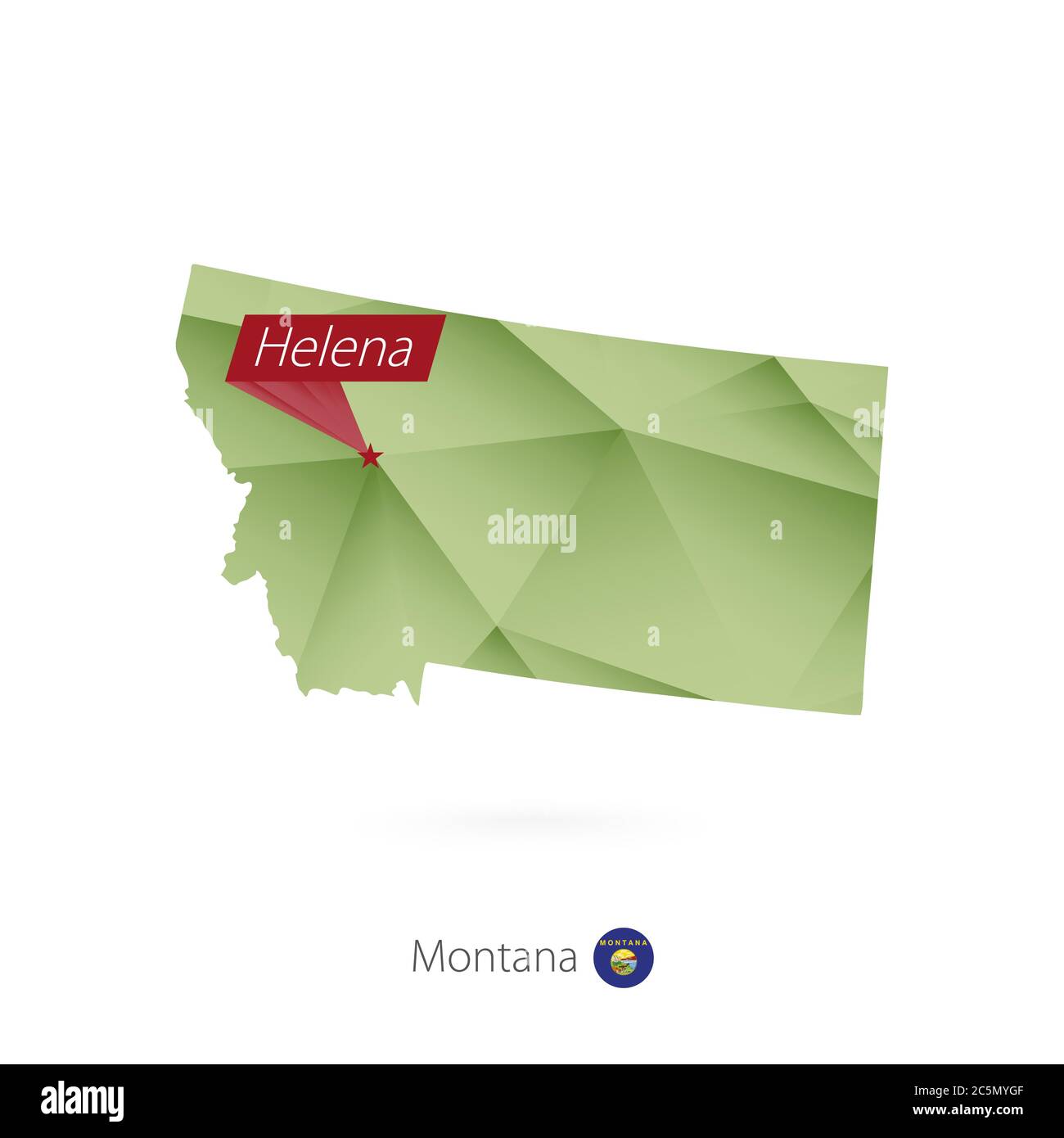 Helena montana map hi-res stock photography and images - Alamy