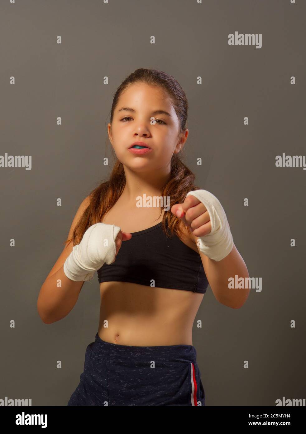 little mma girl Stock Photo - Alamy