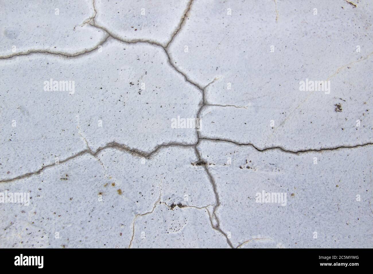 Composition with concrete cement wall with crack in industrial building ...