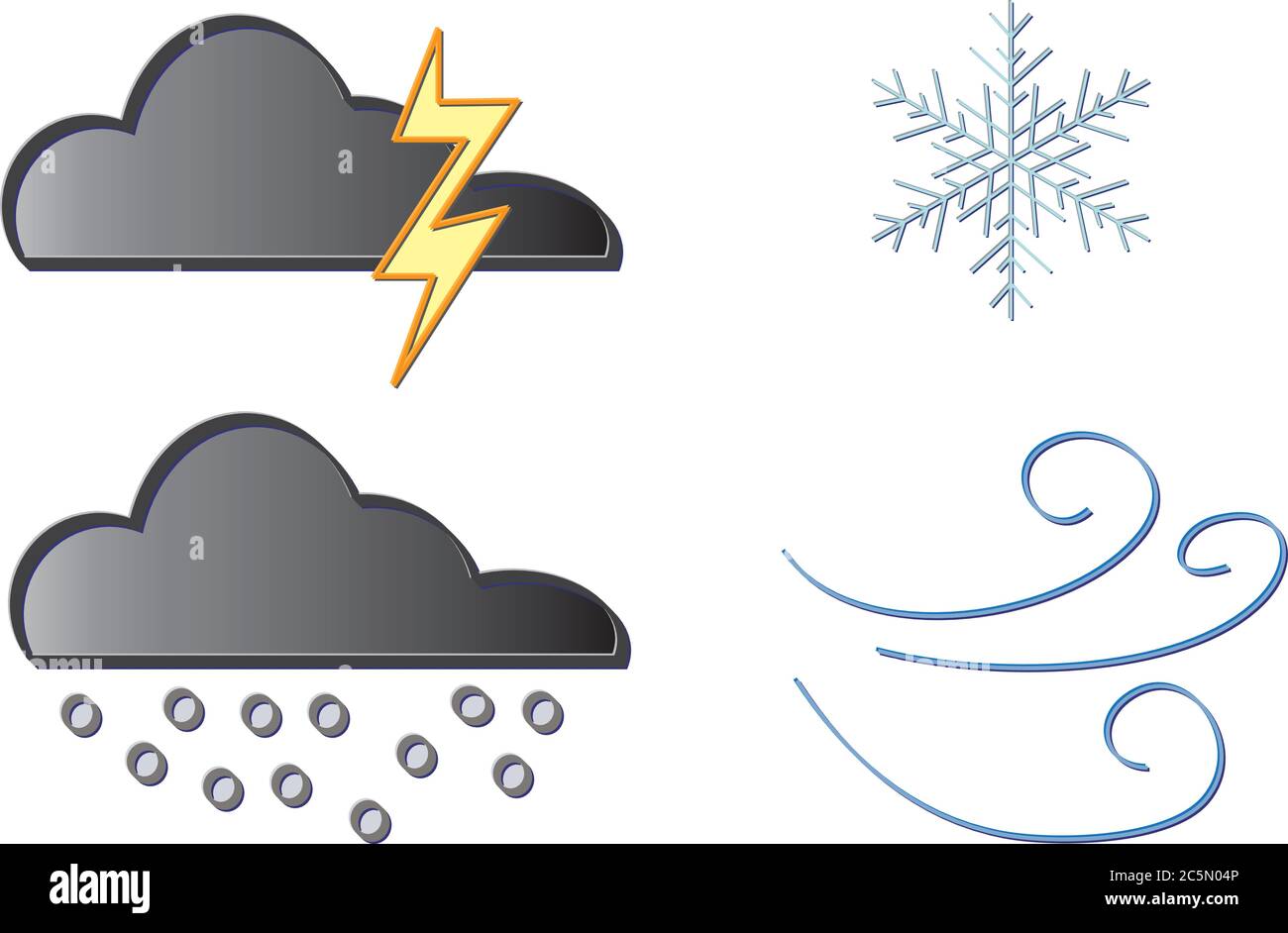 Weather symbols hi-res stock photography and images - Alamy
