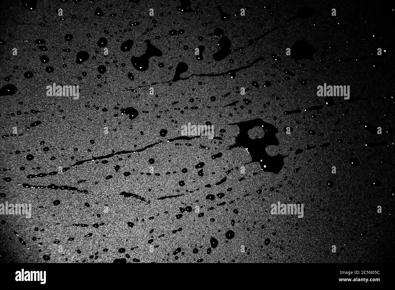 Horrible abstract background with drips of liquid. Black water flowing ...