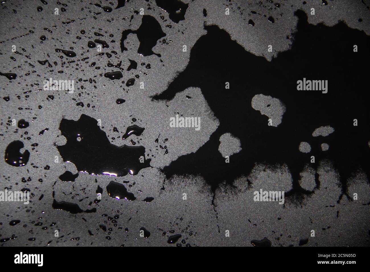 Horrible abstract background with drips of liquid. Black water flowing ...