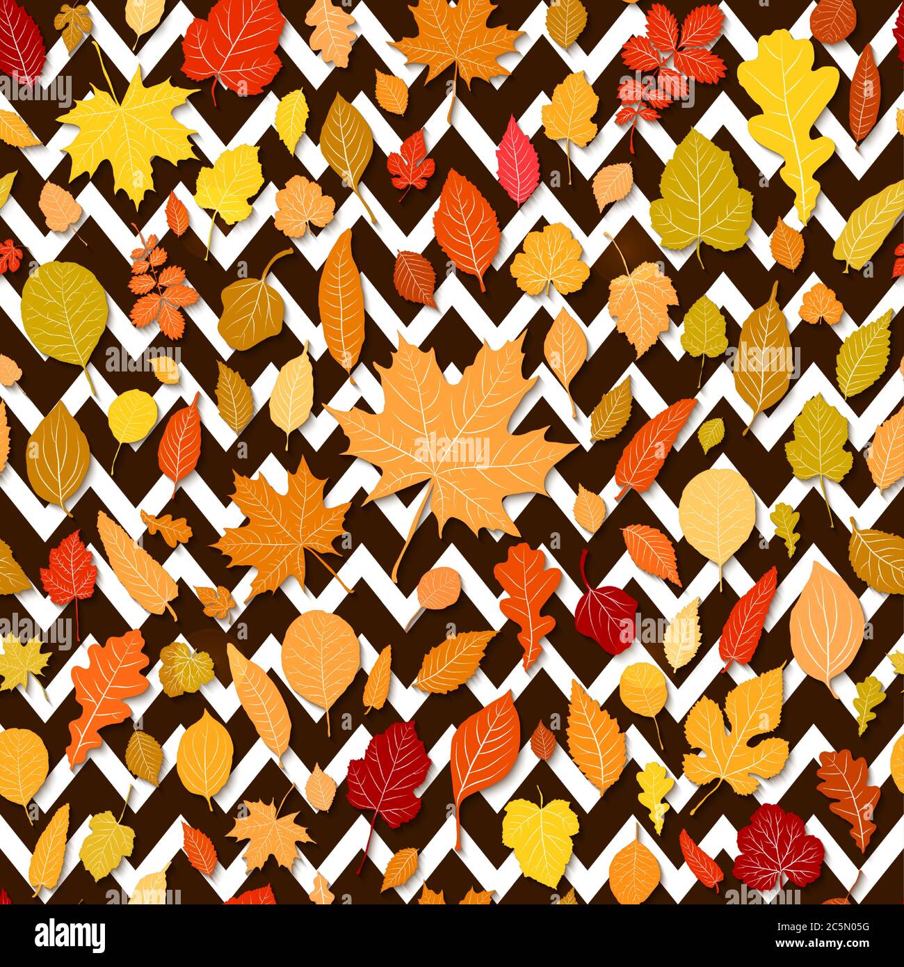 Autumn leaves seamless pattern vector background Stock Vector Image ...