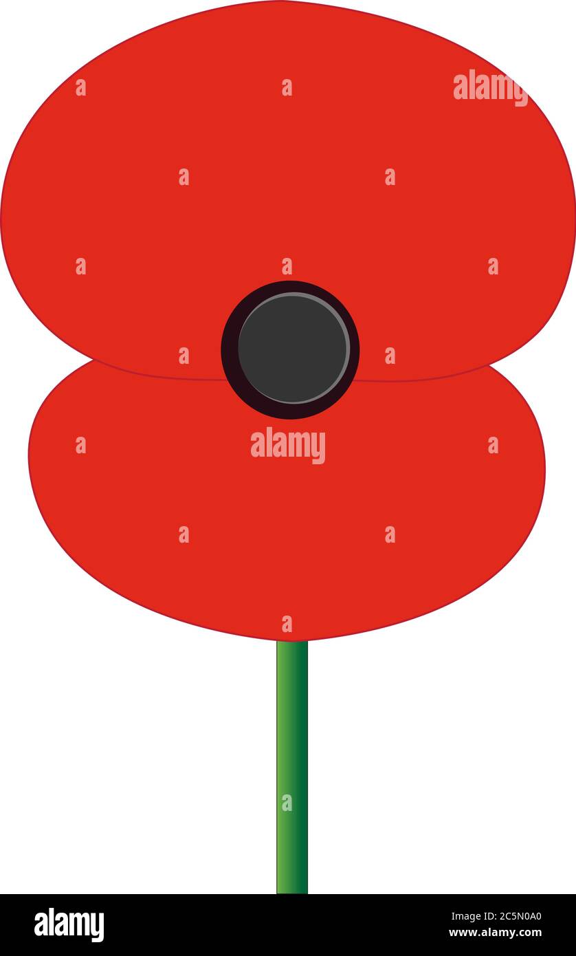 Red poppy commemorate armistice Stock Vector Images - Alamy