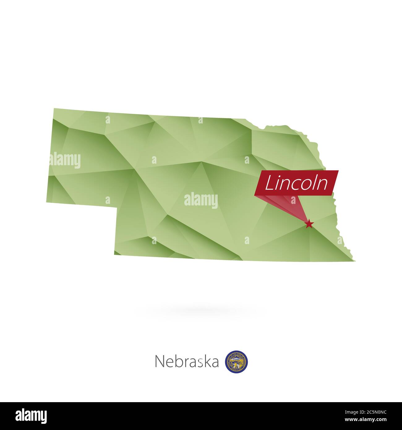 Map of lincoln Stock Vector Images - Alamy