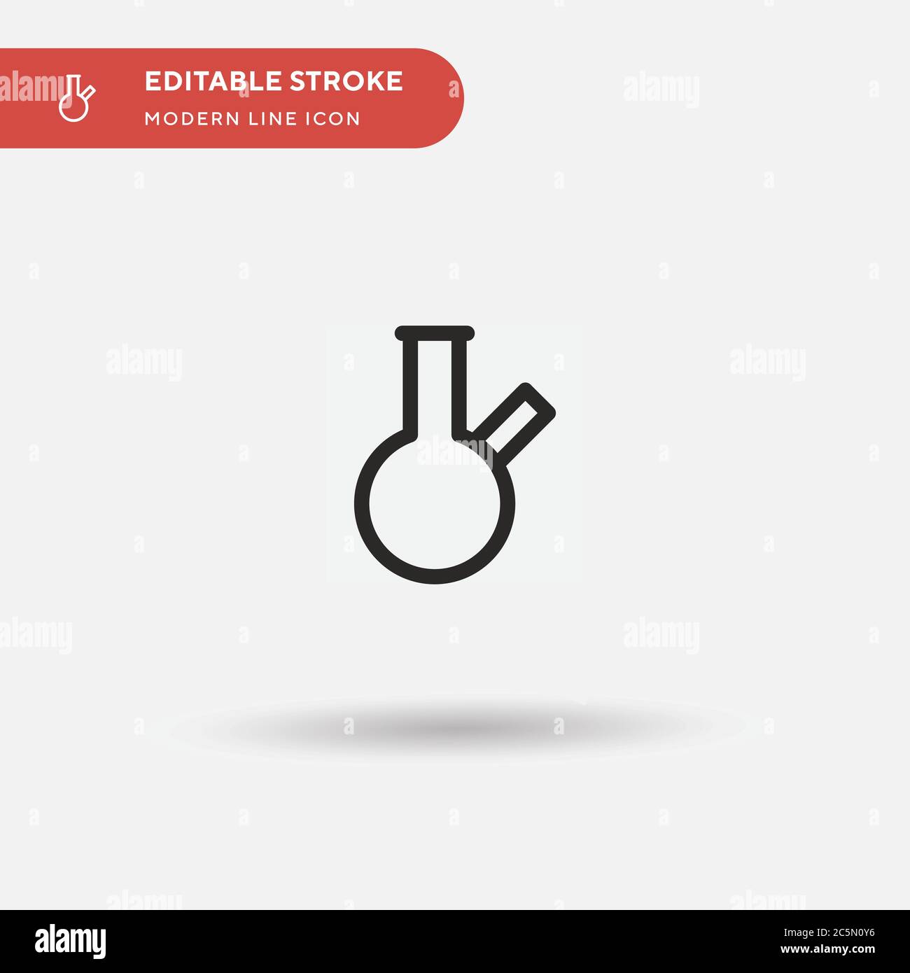 Flask Simple vector icon. Illustration symbol design template for web ...