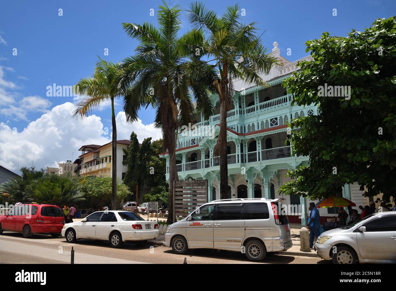 Stone Town, Zanzibar - October 7, 2019: Street of Stone Town on sunny ...