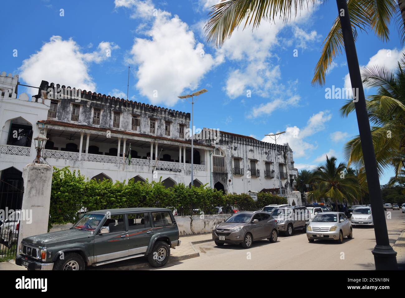 Stone Town, Zanzibar - October 7, 2019: Street of Stone Town and Palace ...