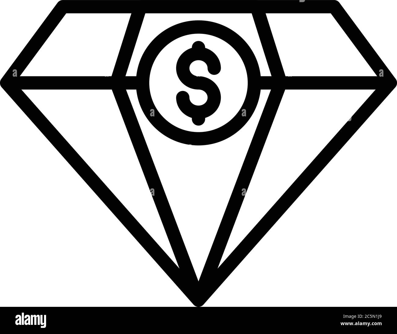 Diamond icon vector stock Black and White Stock Photos & Images - Alamy