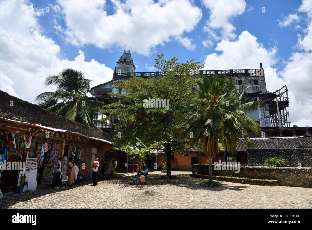 Stone Town, Zanzibar - October 7, 2019: Street of Stone Town. House of ...