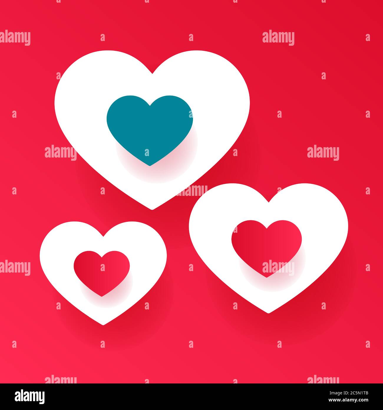 Three hearts hi-res stock photography and images - Alamy