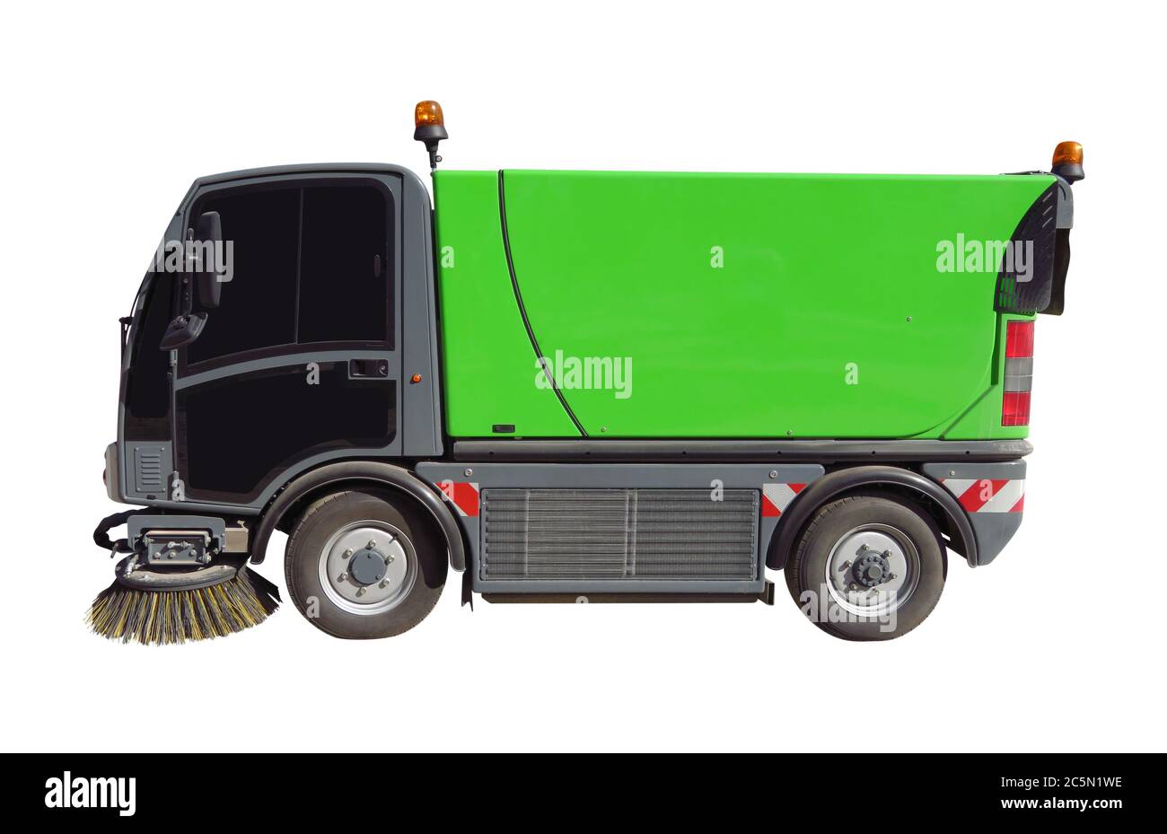 Street cleaning machine isolated on white. Clipping Path included Stock ...