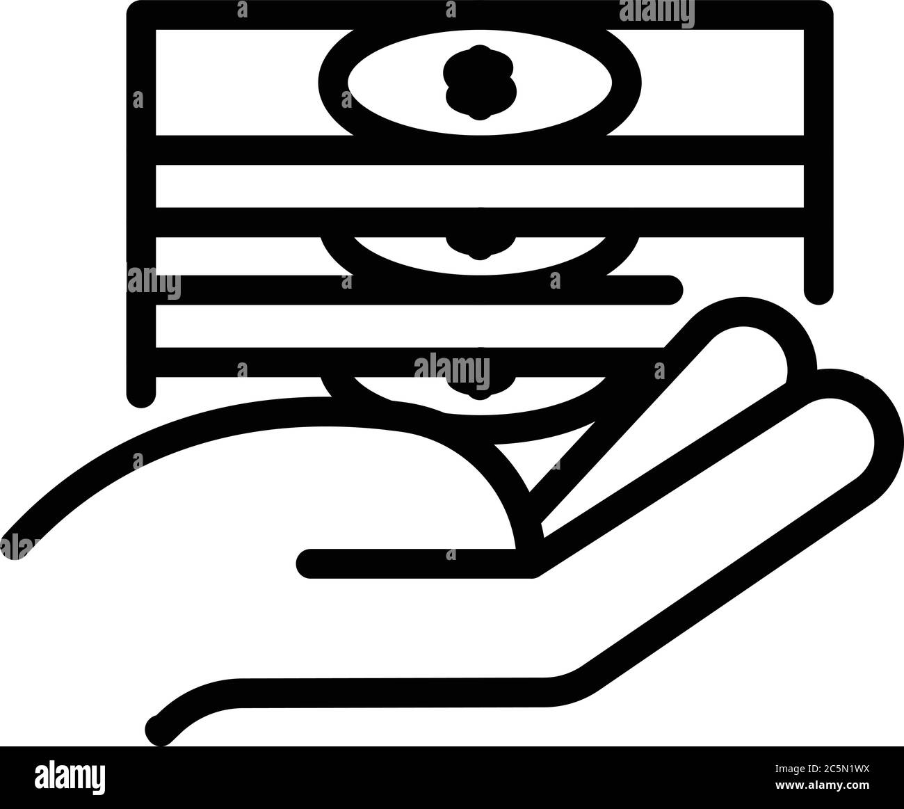 Take cash broker icon, outline style Stock Vector Image & Art - Alamy