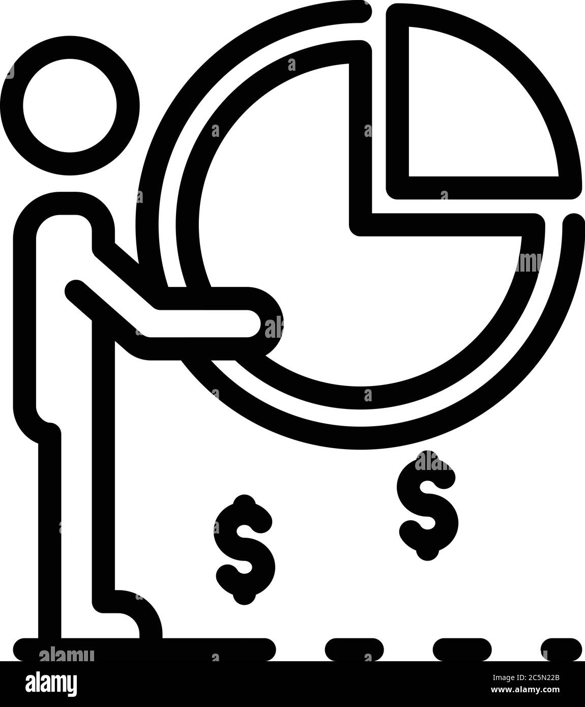 Target money pie chart icon, outline style Stock Vector Image & Art - Alamy