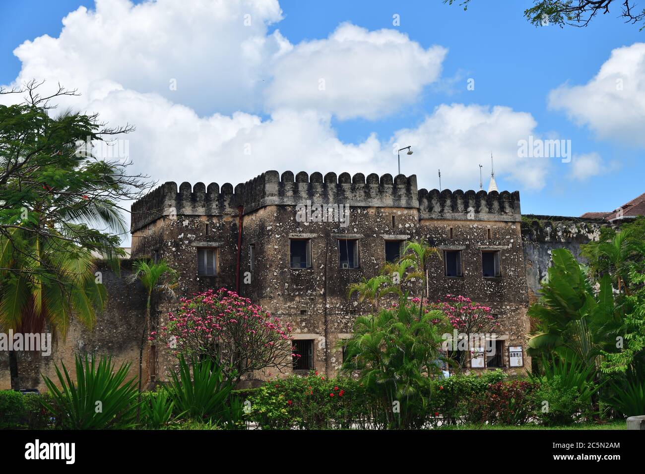 Zanzibar architecture. The Old Fort Ngome Kongwe building. Tanzania ...