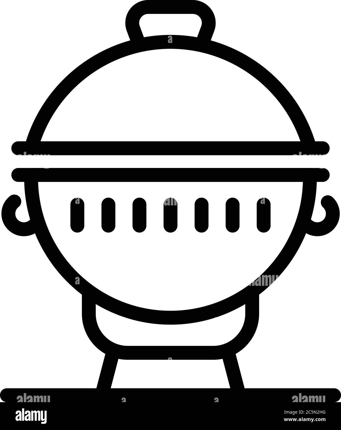 Round brazier icon, outline style Stock Vector Image & Art - Alamy