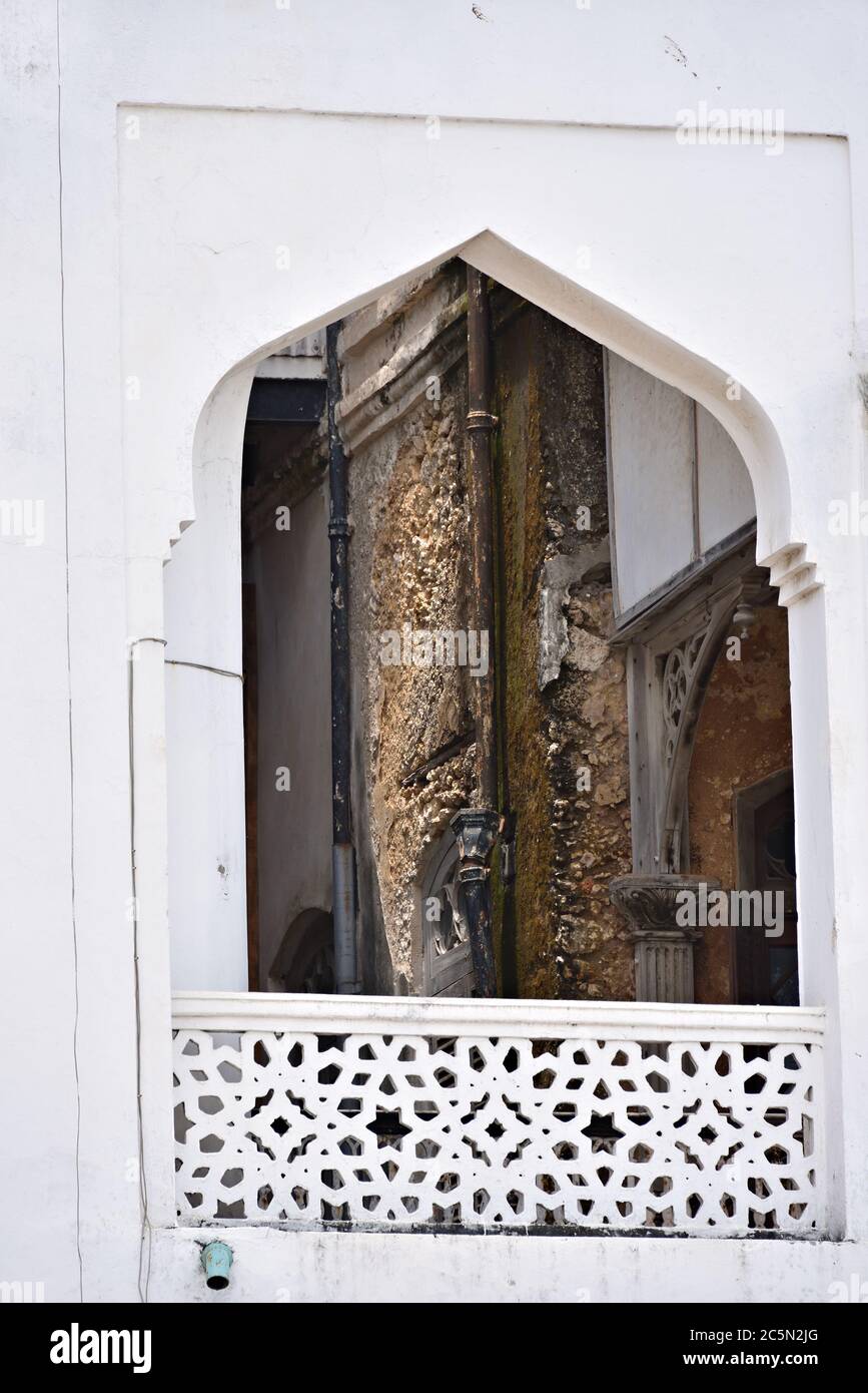 Arhitecture in Stone Town Zanzibar. Stone Town is the oldest part of ...
