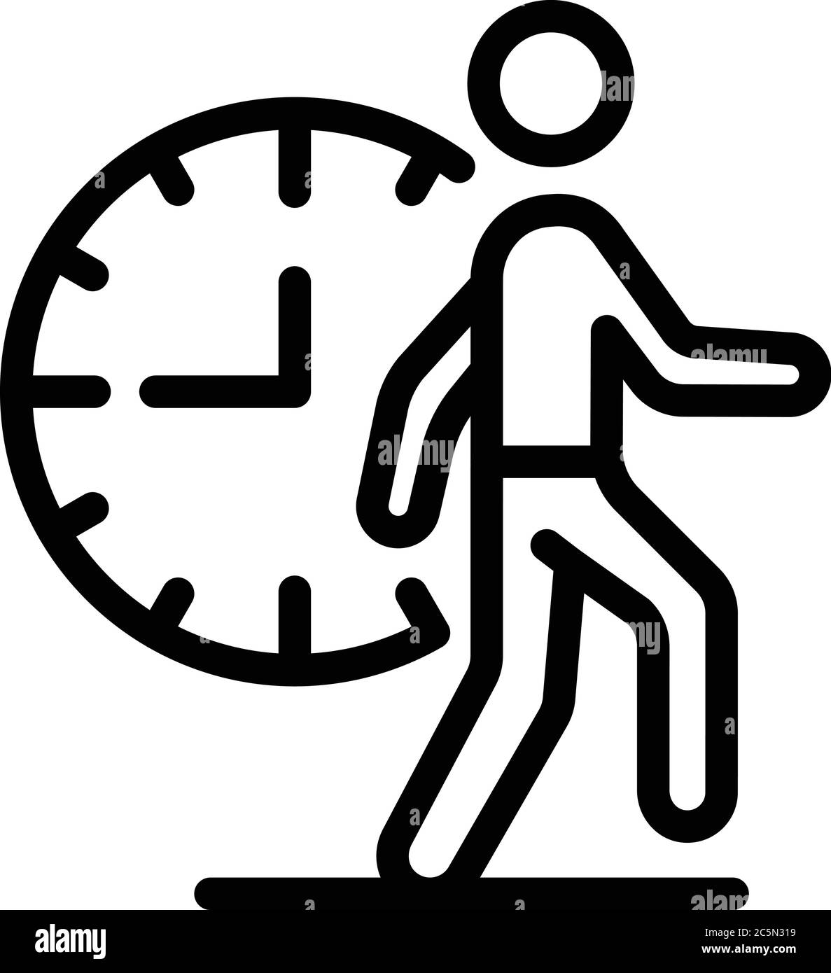 Time and man icon, outline style Stock Vector Image & Art - Alamy