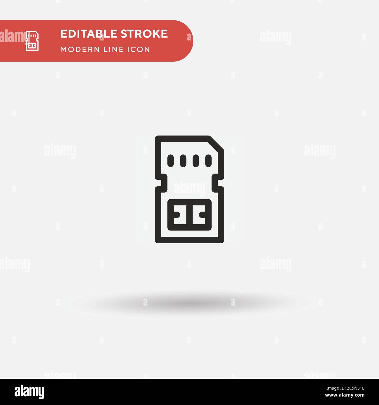 Sd Card Simple vector icon. Illustration symbol design template for web ...