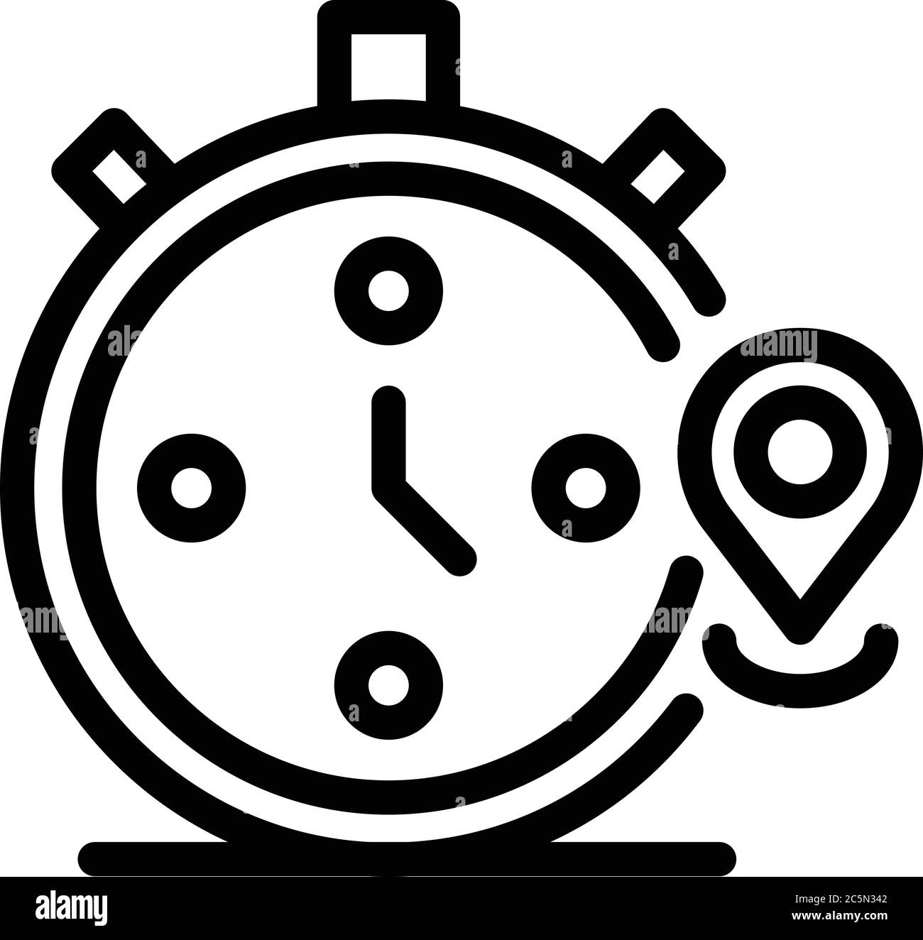 Timer stopwatch icon, outline style Stock Vector Image & Art - Alamy