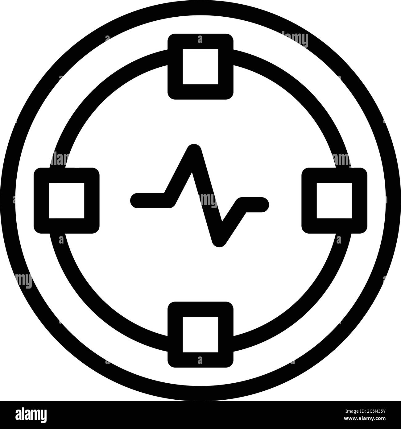 Pulse watch icon, outline style Stock Vector Image & Art - Alamy