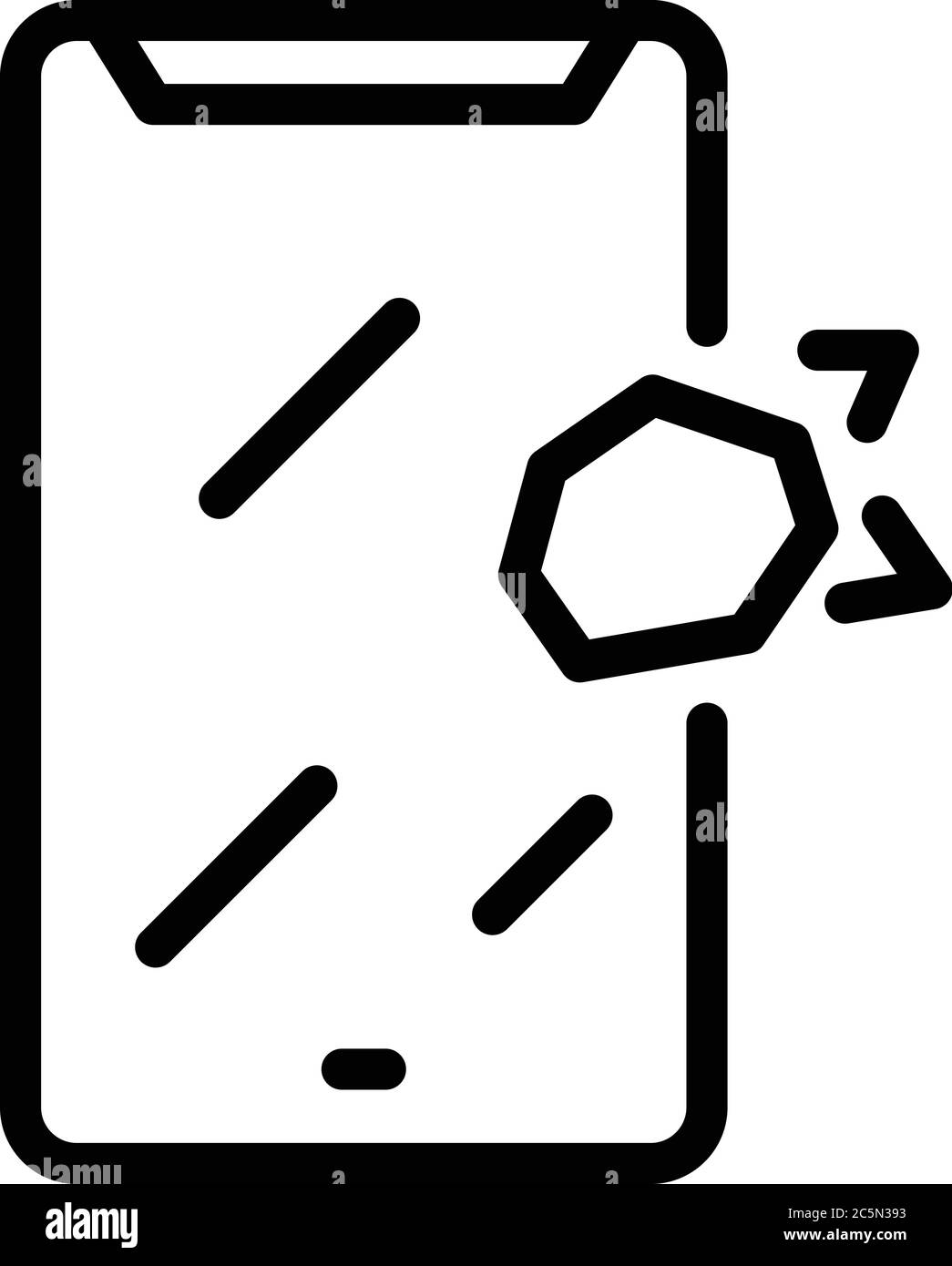 Phone with smashed screen Black and White Stock Photos & Images - Alamy