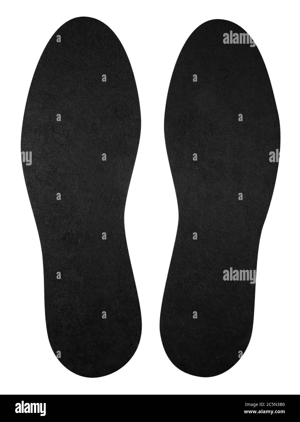 Black insoles for shoes isolated on white. Clipping Path included Stock ...