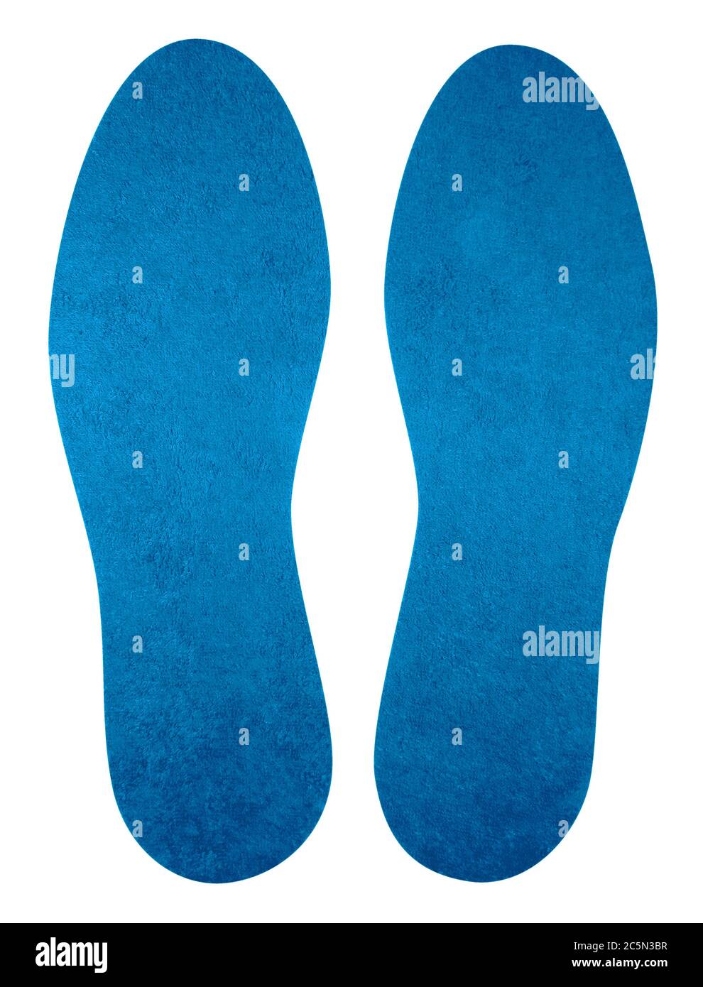 Light blue insoles for shoes isolated on white. Clipping Path included ...