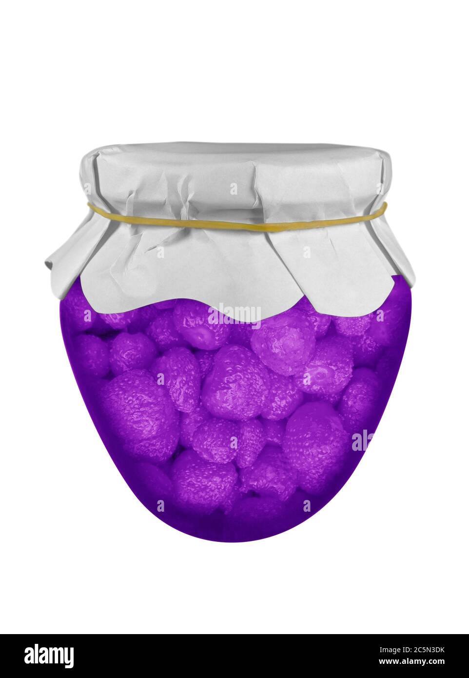 Violet jam into jar isolated on white with Clipping Path Stock Photo ...