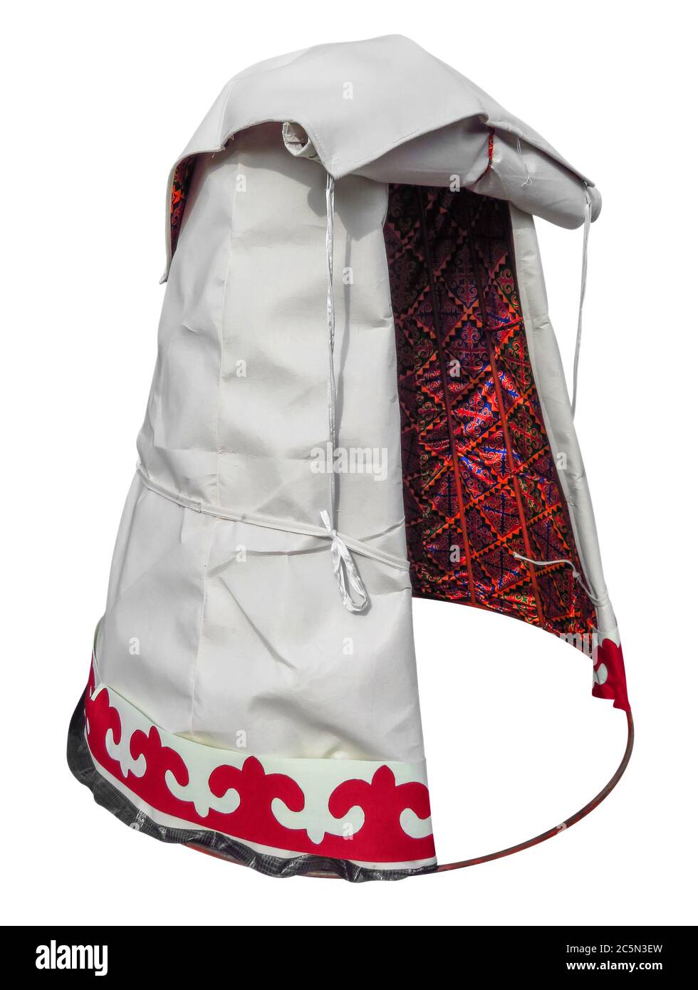 Kazakh mini yurt isolated on white with Clipping Path Stock Photo - Alamy