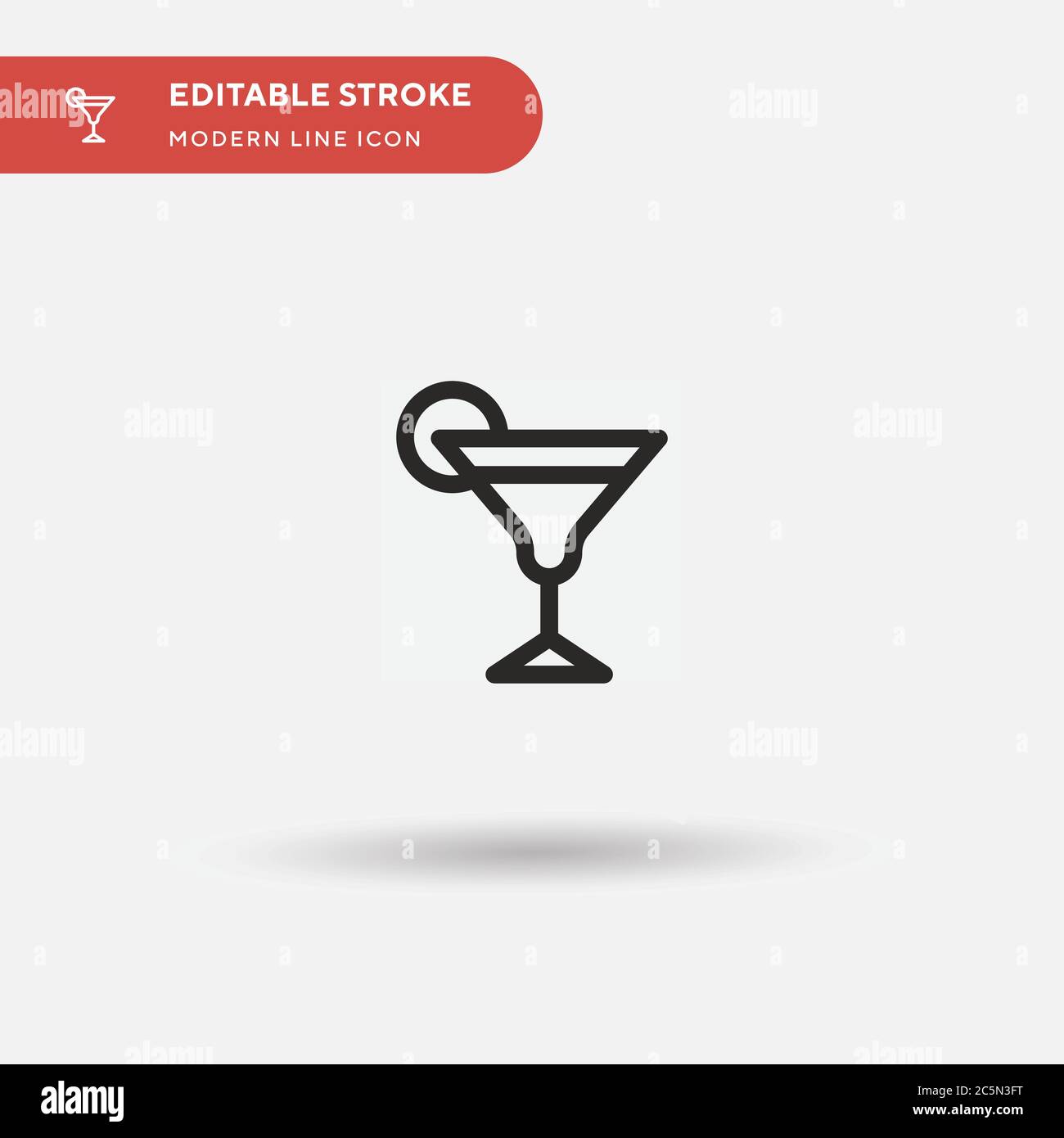 Cosmopolitan Simple vector icon. Illustration symbol design template ...