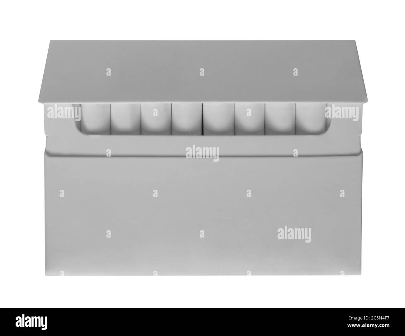 Opened pack of short cigarettes isolated on white background. Clipping ...