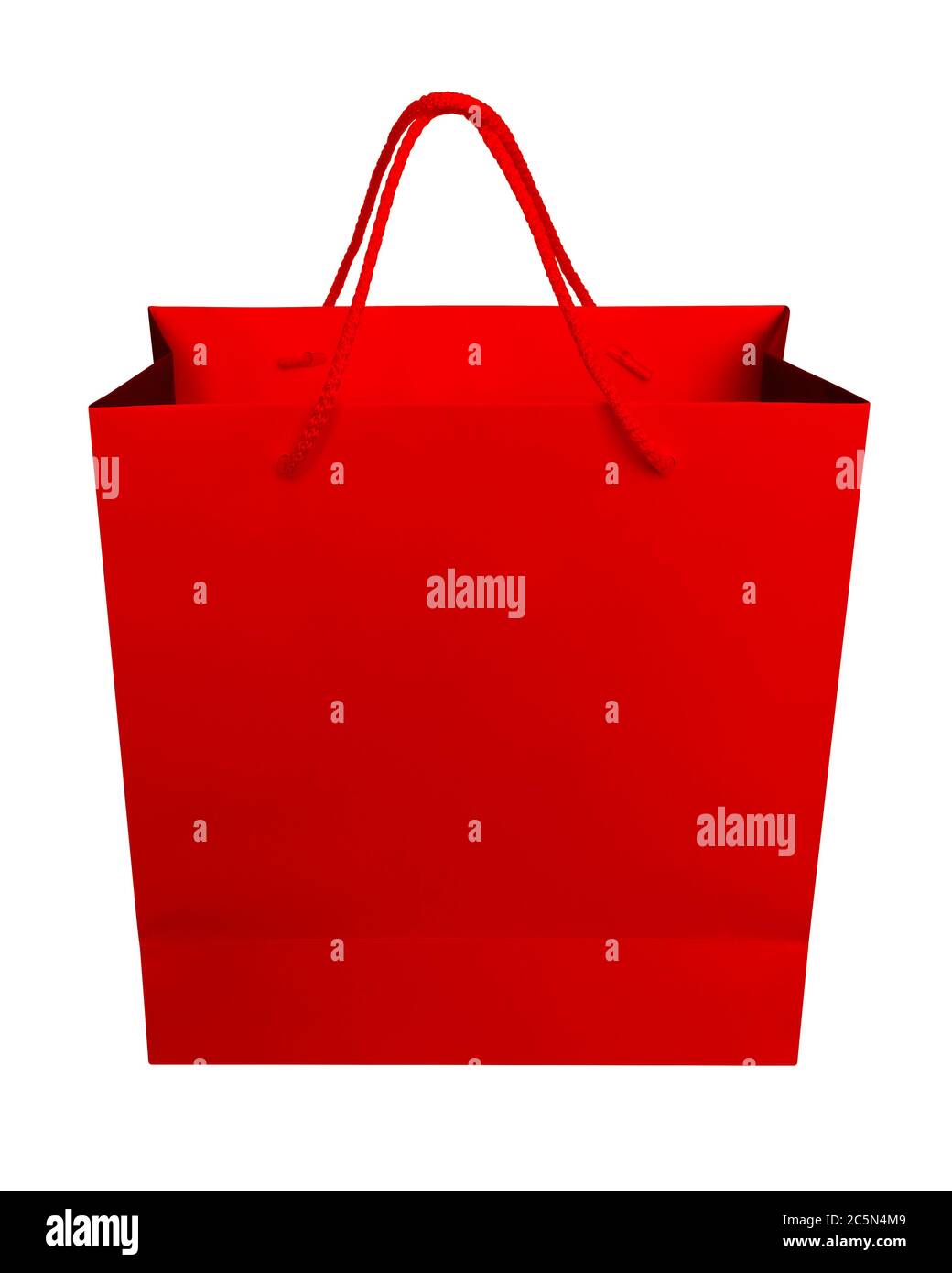 Red paper bag isolated on white with Clipping Path Stock Photo - Alamy