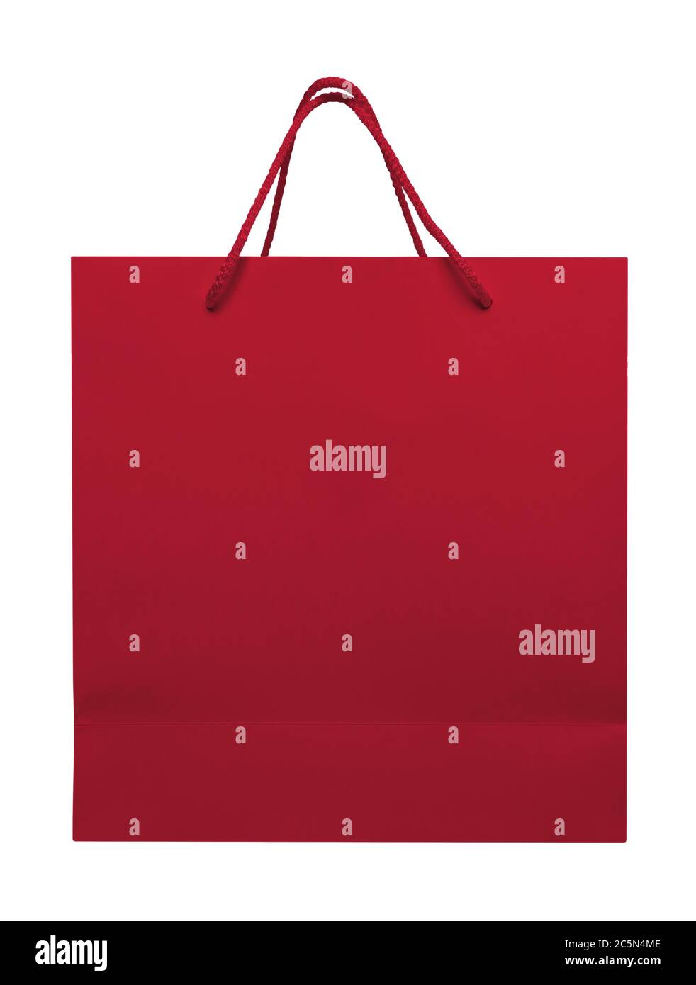 Red paper bag isolated on white with Clipping Path Stock Photo - Alamy